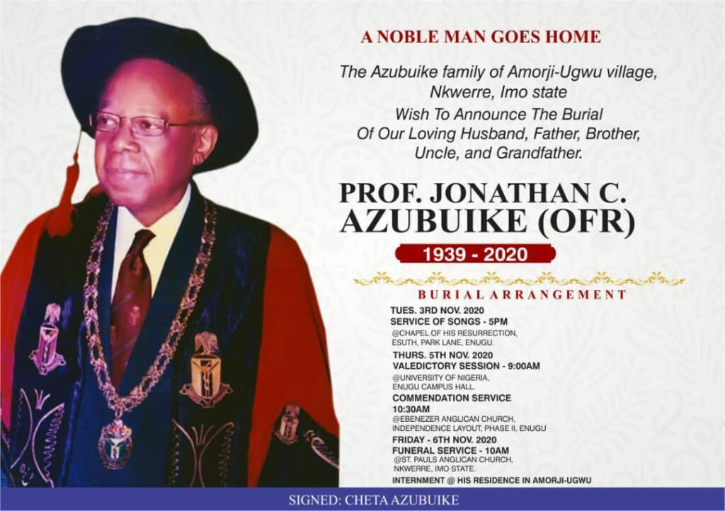 Prof Azubuike – A noble man goes home – Paediatric Association of Nigeria